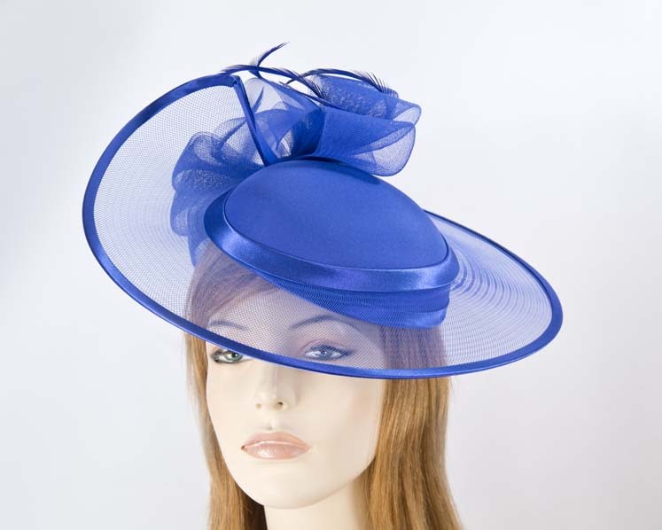 Cobalt custom made Mother of the Bride hat | Fascinators Online