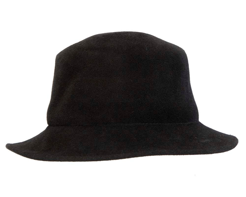 Exclusive black bucket hat with leather trim Online in Australia | Hats ...