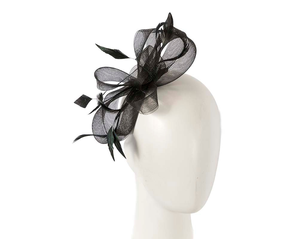 Custom made black fascinator by Cupids Millinery Online in Australia ...