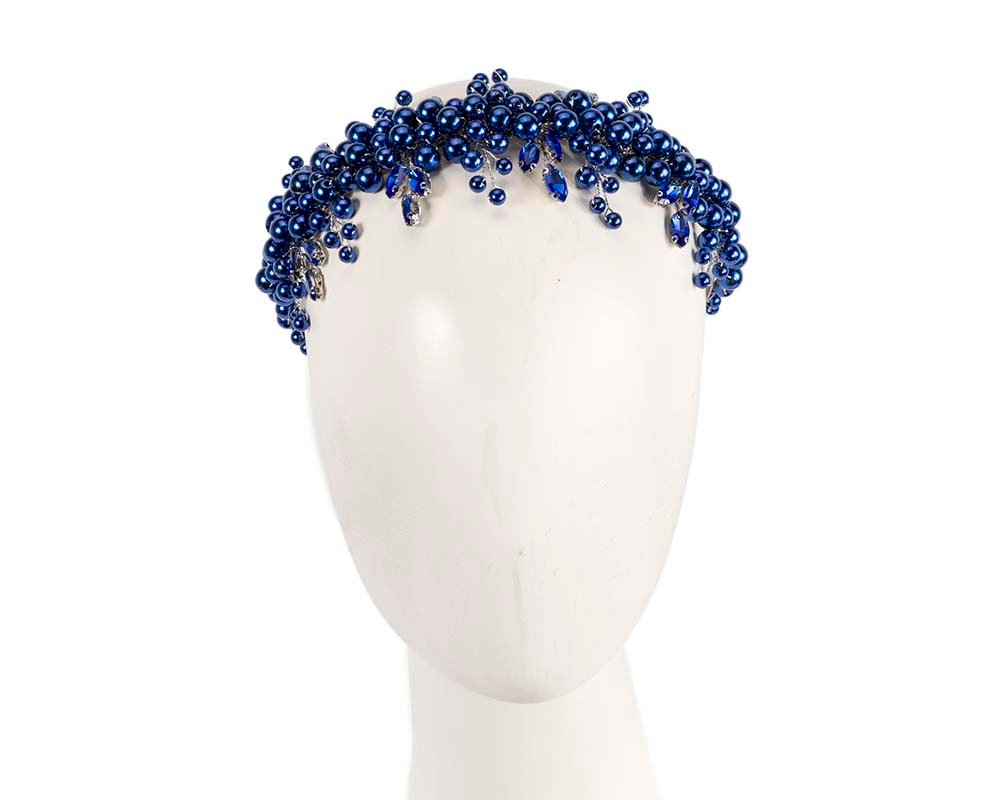 Black Pearl And Crystals Fascinator Headband By Cupids Millinery Online