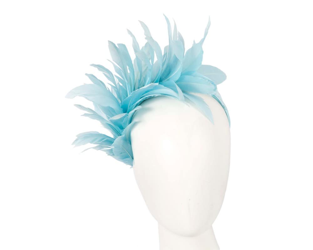 Blue feather fascinator headband by Max Alexander Online in Australia ...