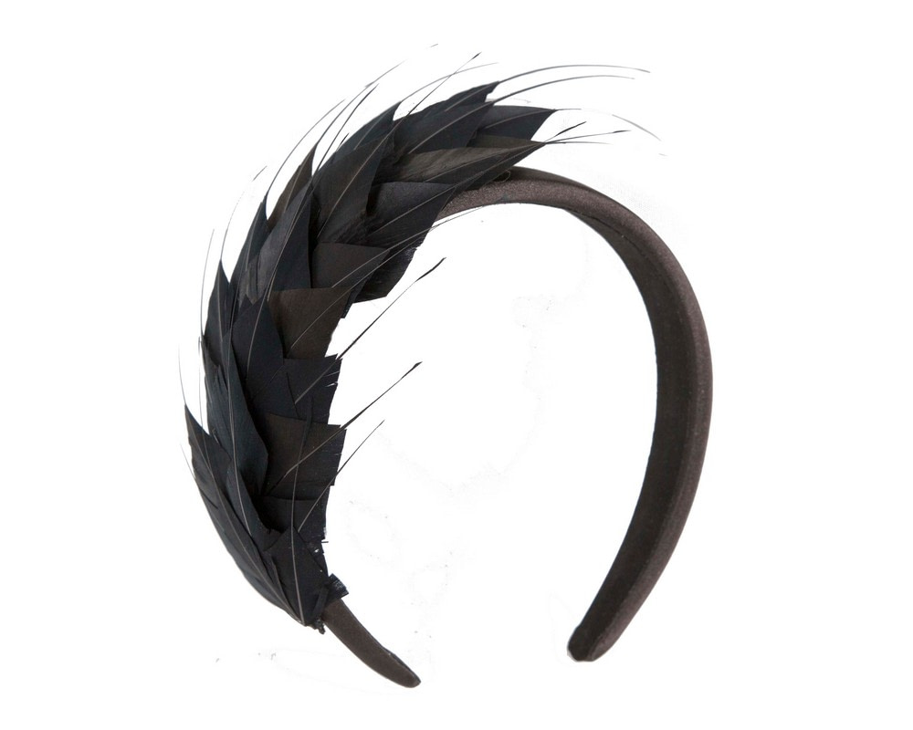 Black Feather Fascinator Headband Buy Online At Fascinators Shop MA921B