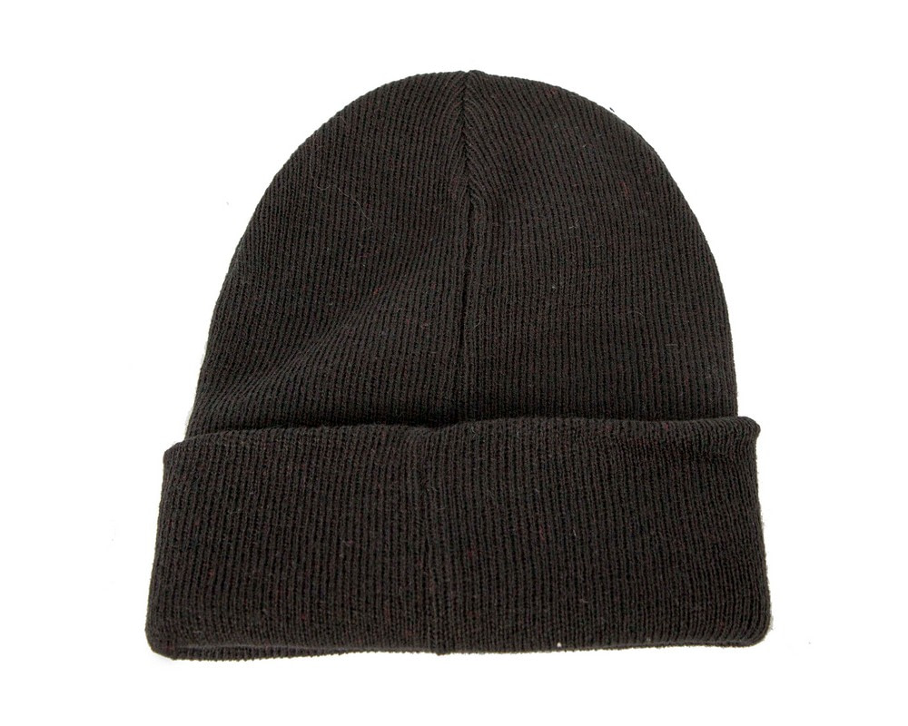 Woolen Black Beanie Ski Hat - Fascinators.com.au