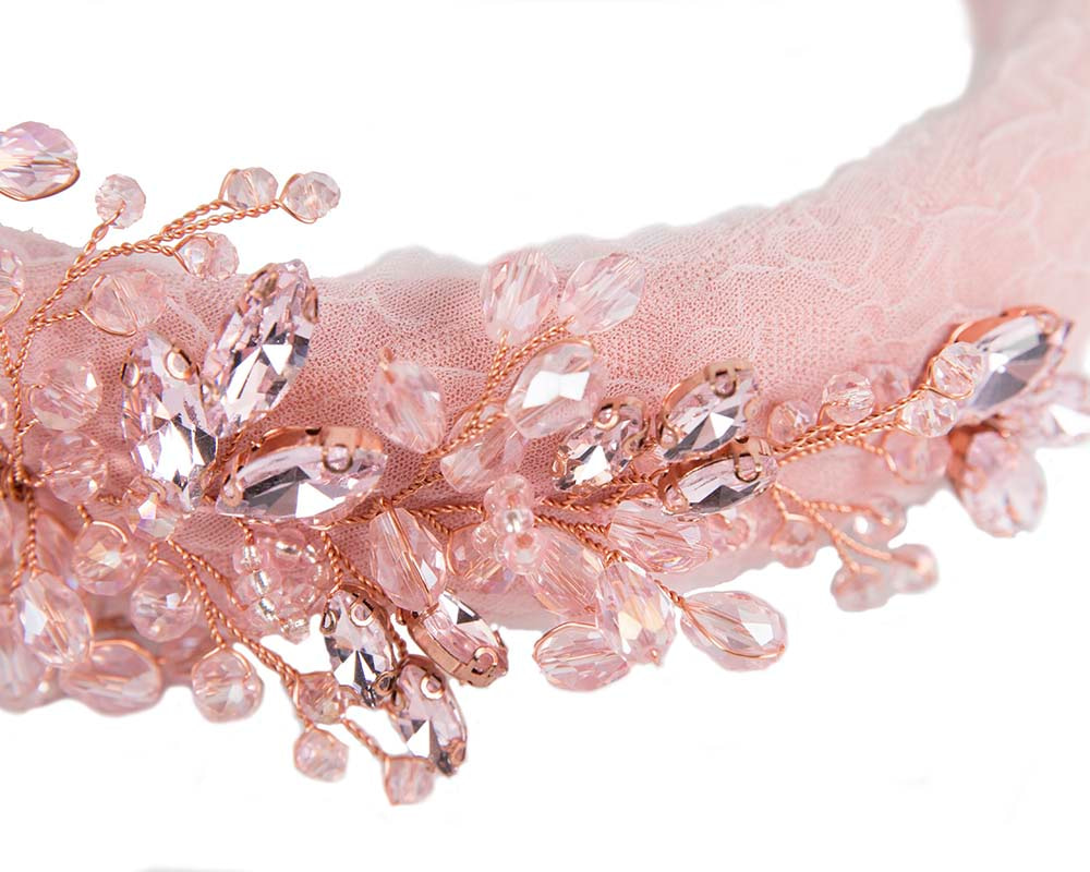 Pink Crystal Headband Fascinator - Fascinators.com.au
