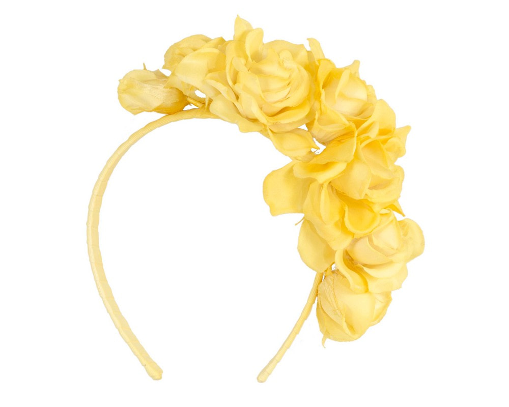 Elegant Yellow Flower Headband By Max Alexander - Fascinators.com.au