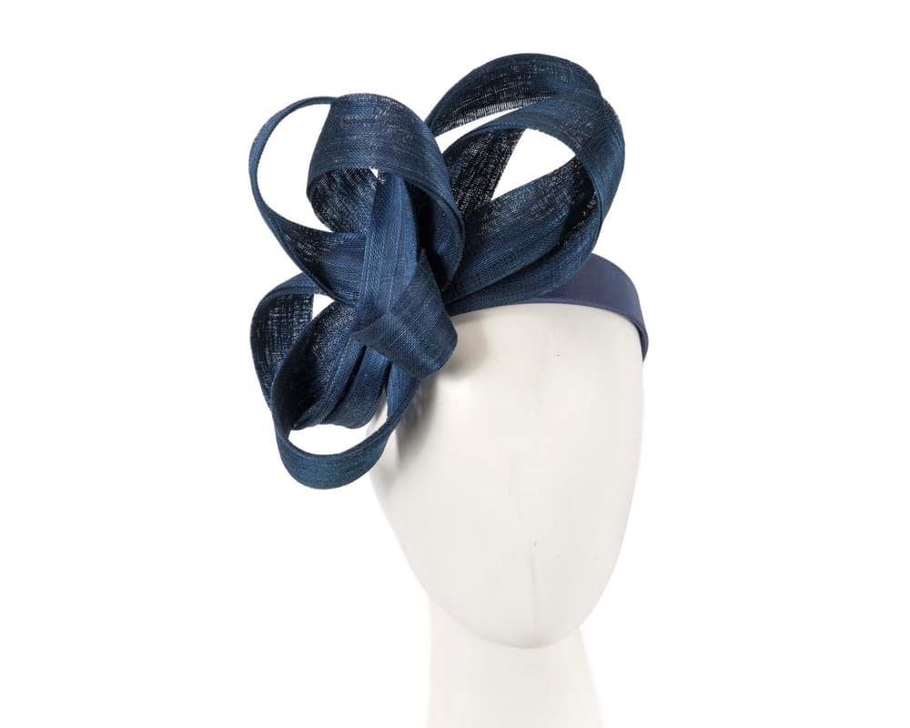 Navy Loops Racing Fascinator By Fillies Collection - Fascinators.com.au