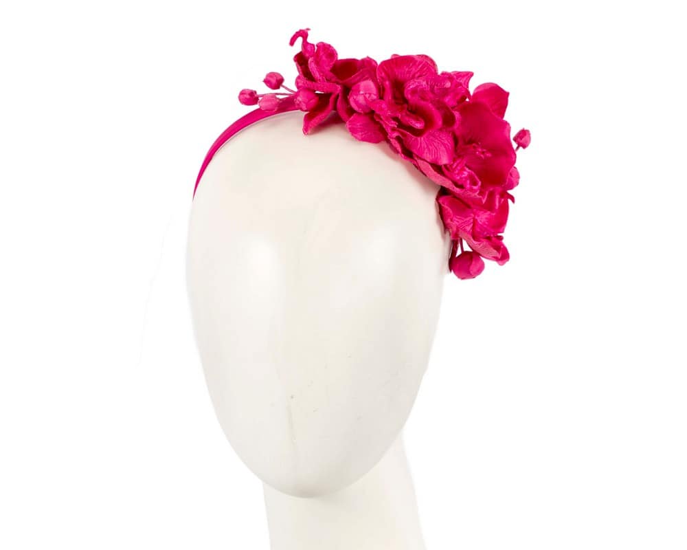 Fuchsia orchid flower headband by Max Alexander | Fascinators Online